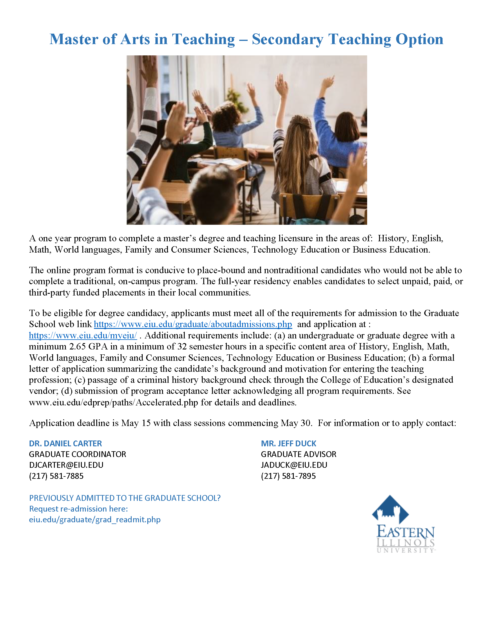 Eastern Illinois University History Teacher Licensure Post Eastern Illinois University History Teacher Licensure Post